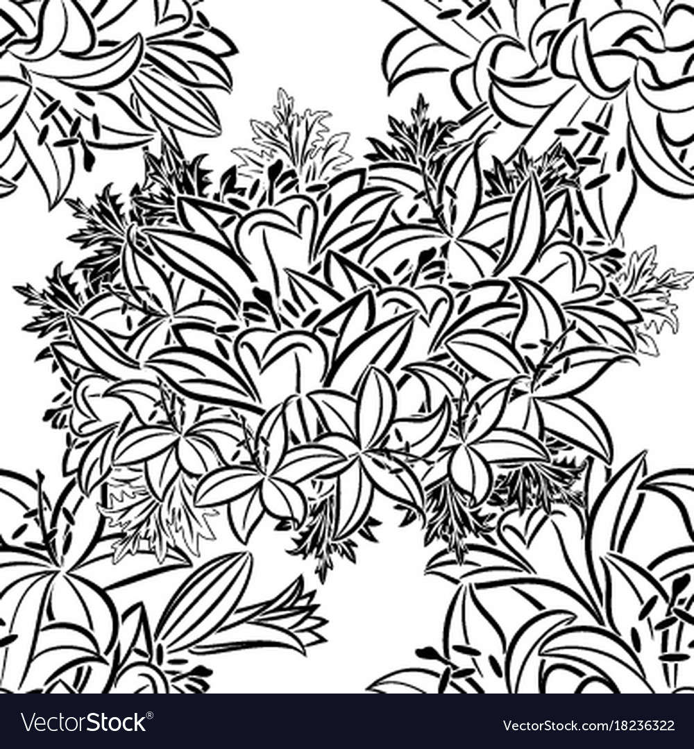 Seamless monochrome pattern Royalty Free Vector Image