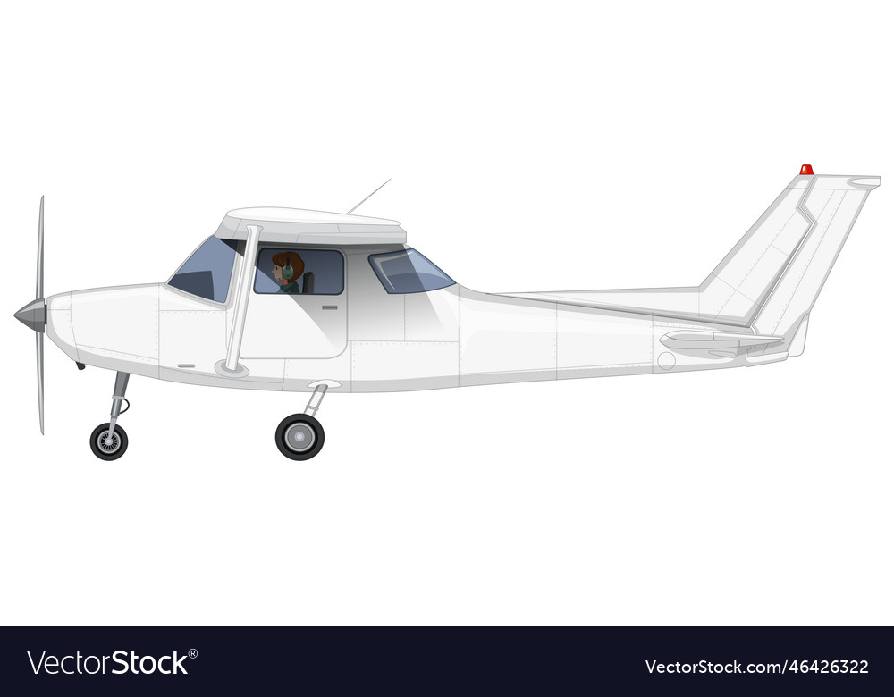 Single engine light aircraft Royalty Free Vector Image