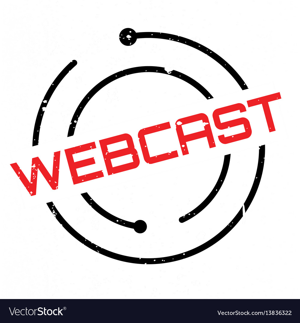 Webcast rubber stamp Royalty Free Vector Image
