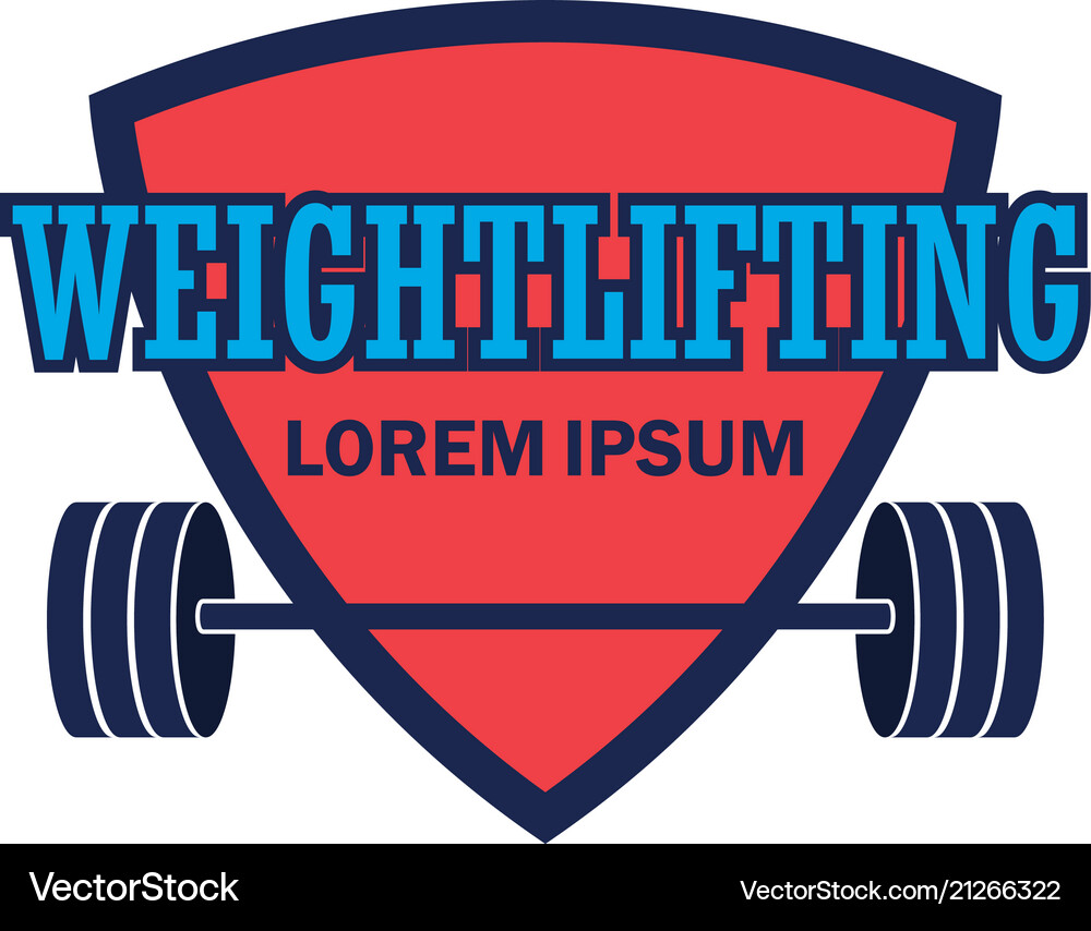 Weight lifting logo with text space for your sloga