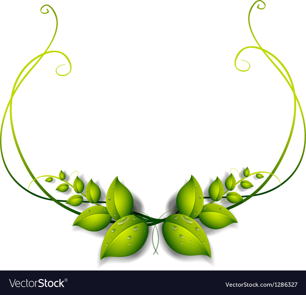A simple leafy border Royalty Free Vector Image