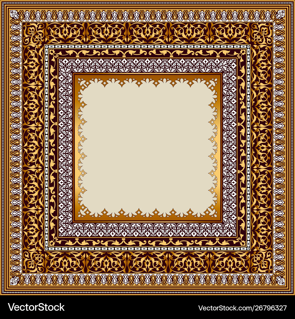Abstract ornamental nature ethnic vintage frame Vector Image
