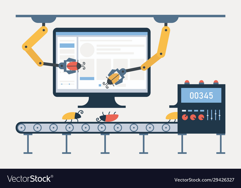 Automated Testing Automotive Executed Test Vector Image