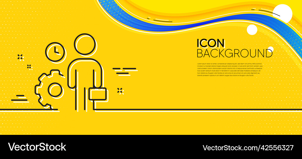 Employee line icon work project sign minimal Vector Image