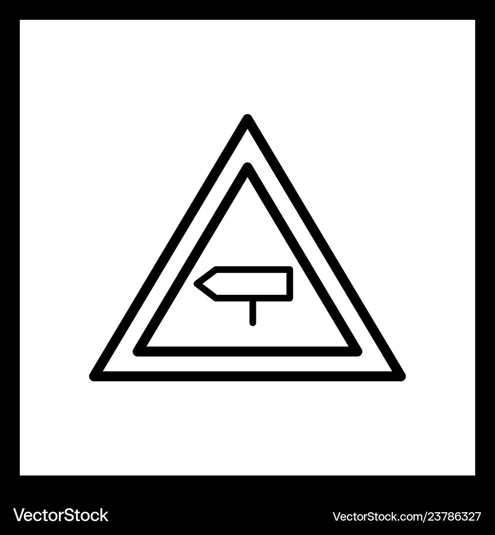 Major cross road sign icon Royalty Free Vector Image