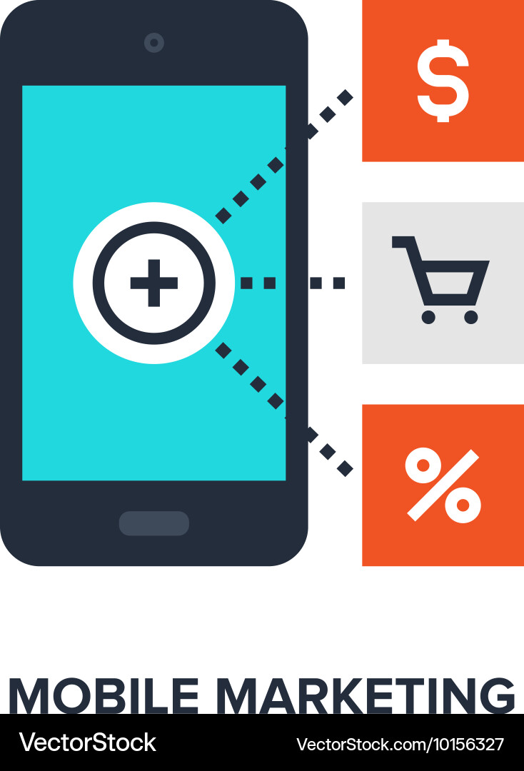 Mobile marketing concept Royalty Free Vector Image