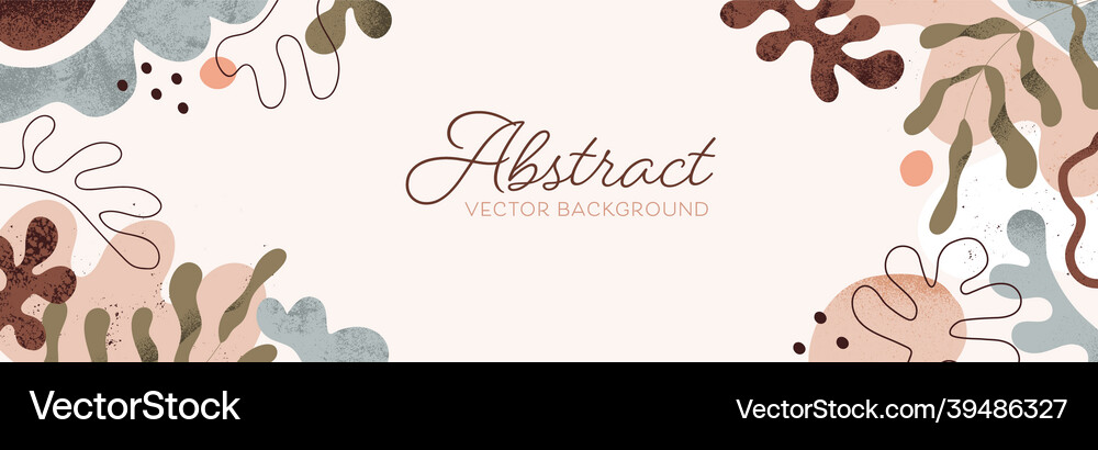 Modern banner with abstract leaf plants organic Vector Image