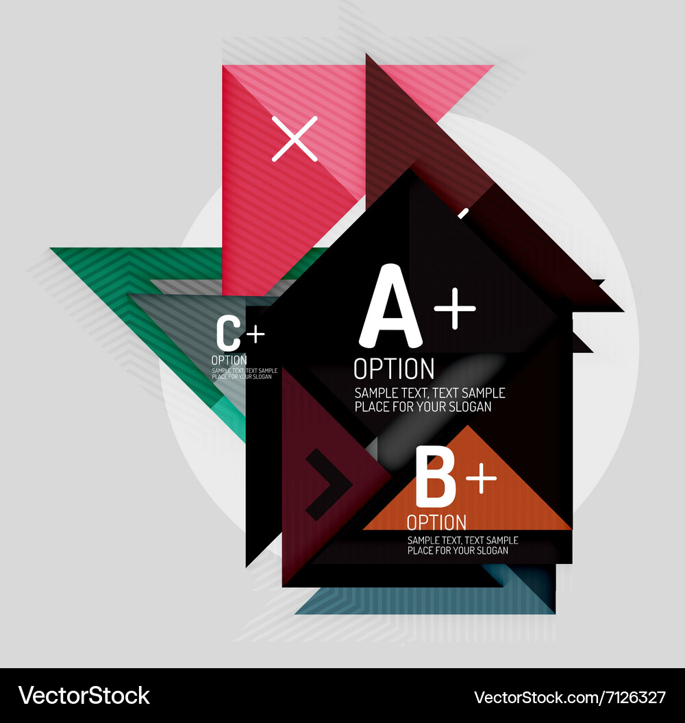 Paper style abstract geometric shapes Royalty Free Vector