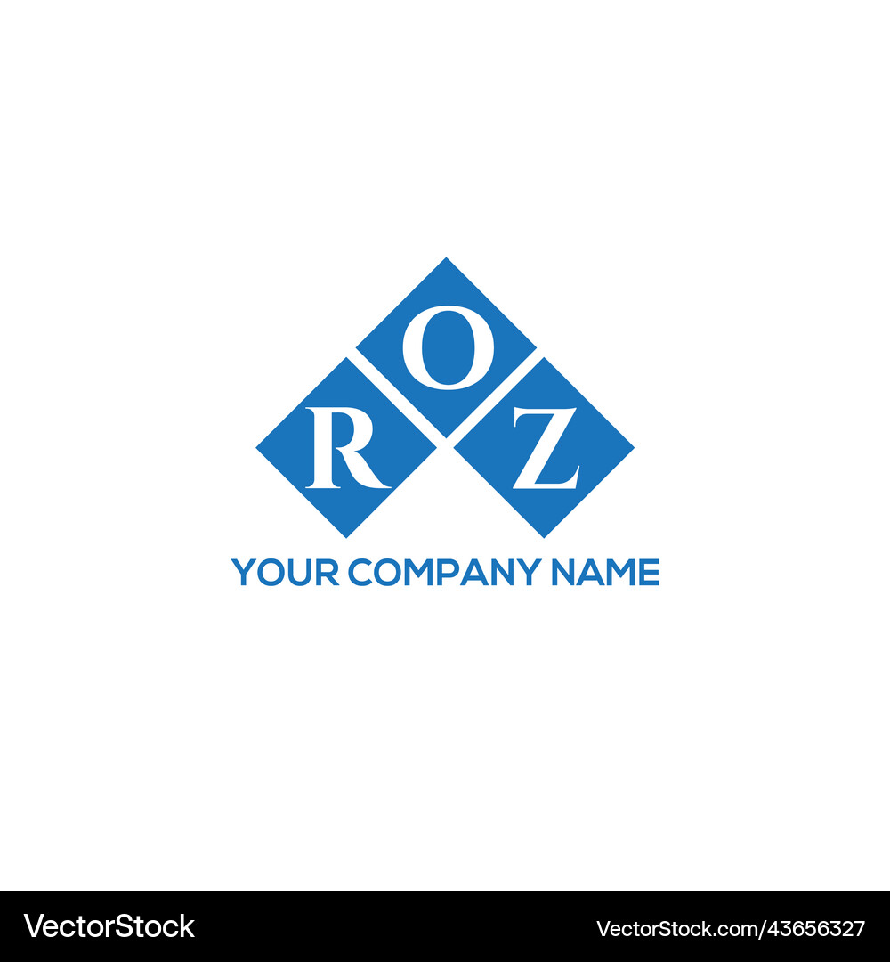Roz letter logo design on white background Vector Image