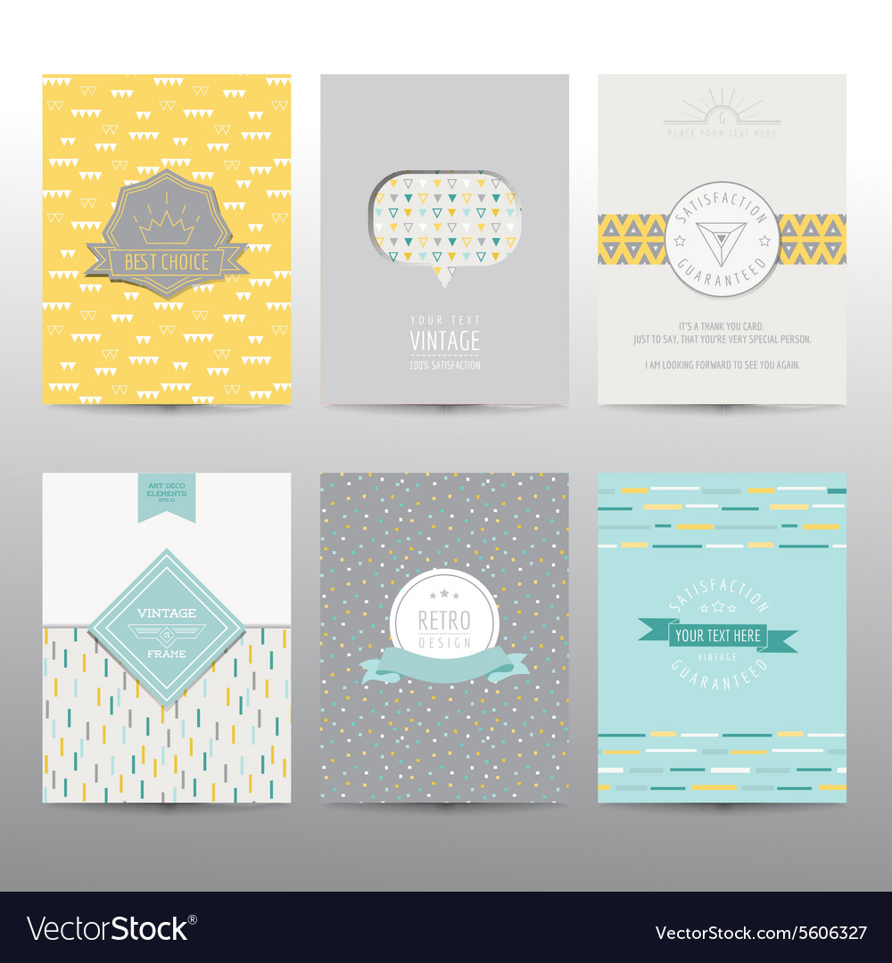 Set of geometric brochures and cards Royalty Free Vector
