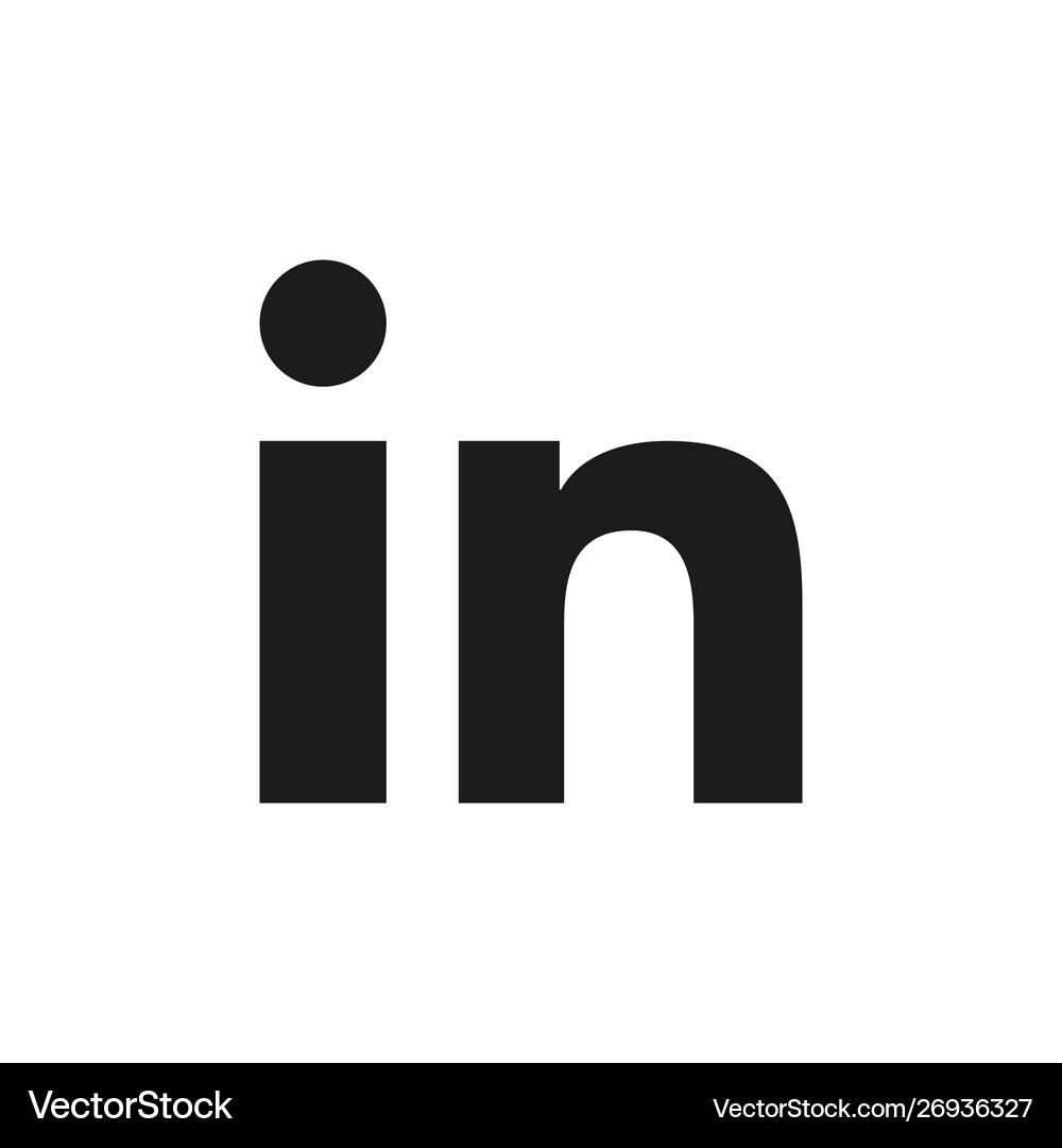 Social media symbol linkedin Royalty Free Vector Image