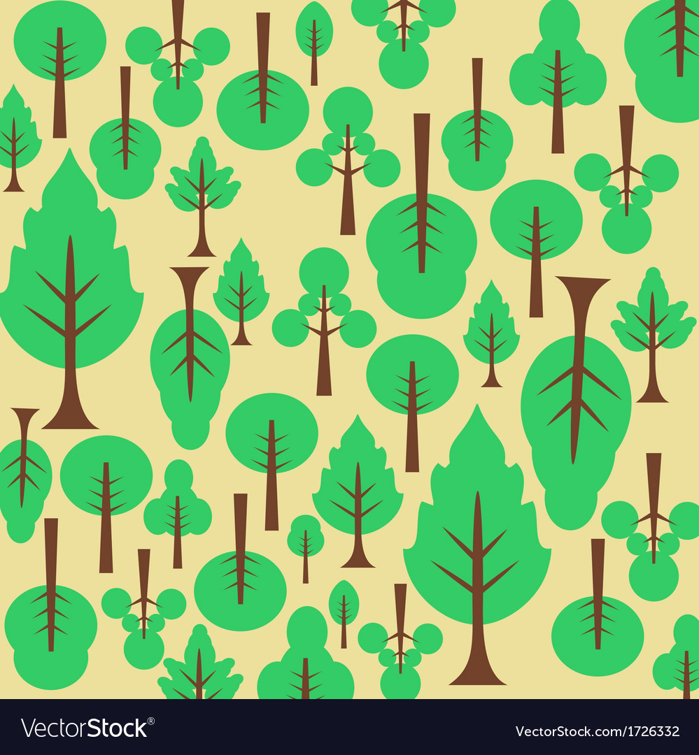 Background pattern tree for fabric Royalty Free Vector Image