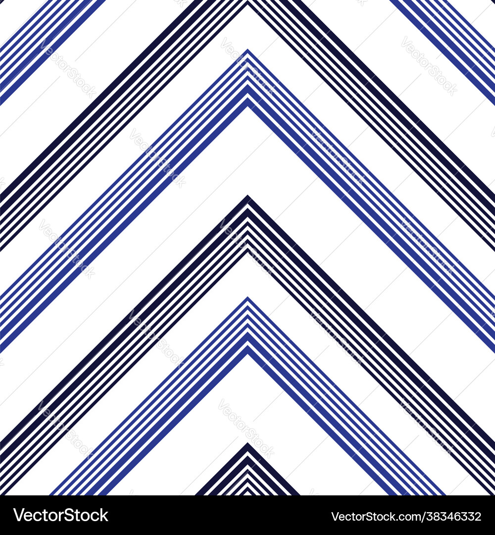 Blue chevron diagonal stripes seamless pattern Vector Image