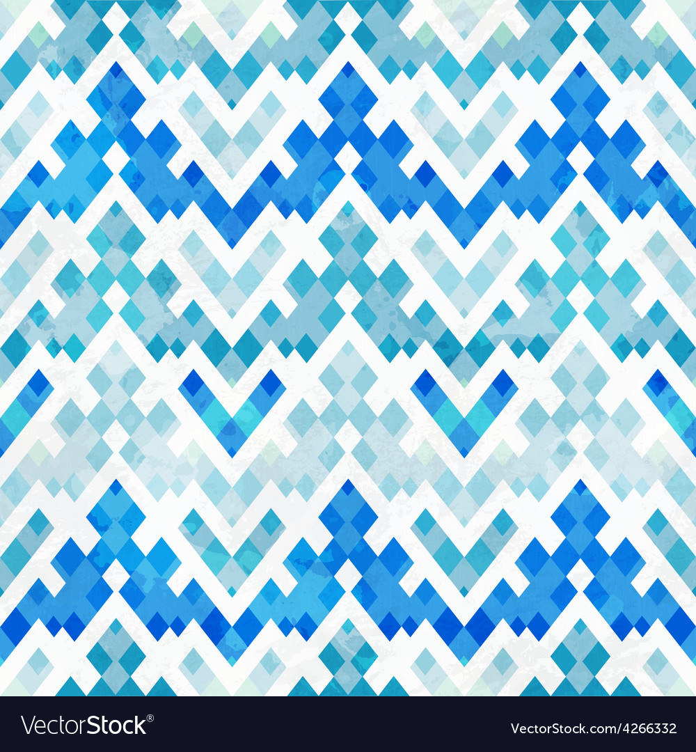 Blue geometric seamless pattern Royalty Free Vector Image