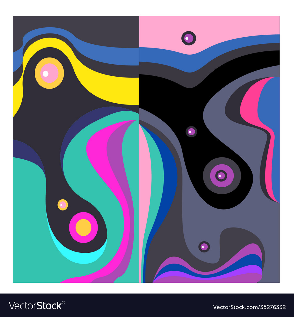 Colorful geometric and curve background pattern Vector Image