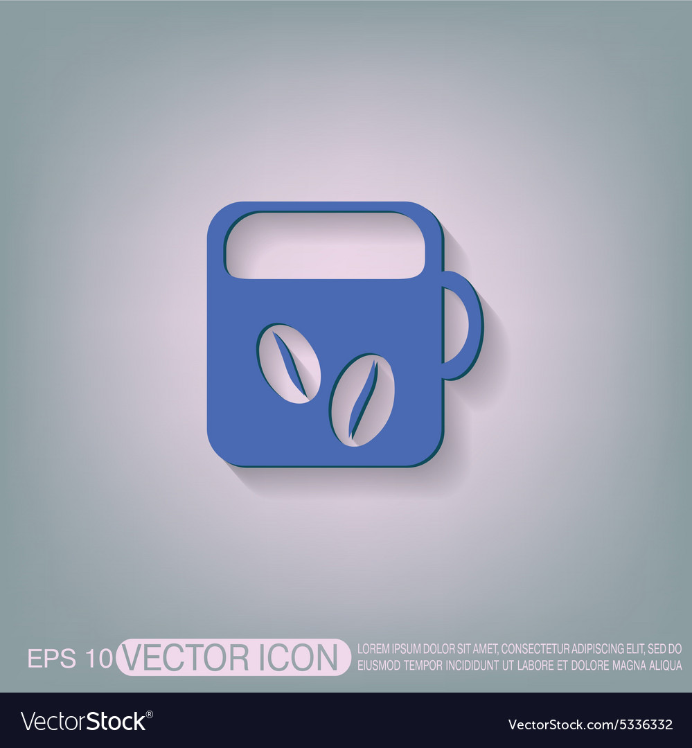 Cup of hot drink icon cafe or diner Royalty Free Vector