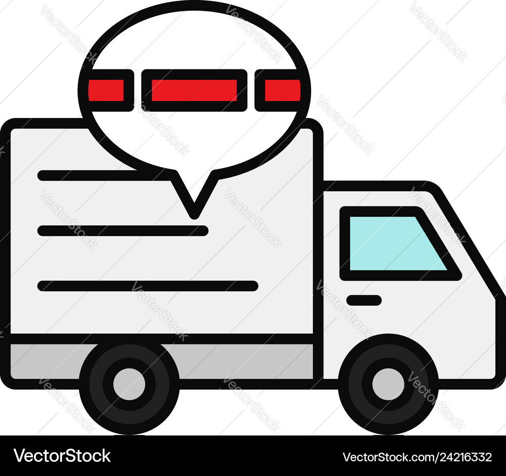 Delivery truck traffic jam icon shipment delay Vector Image