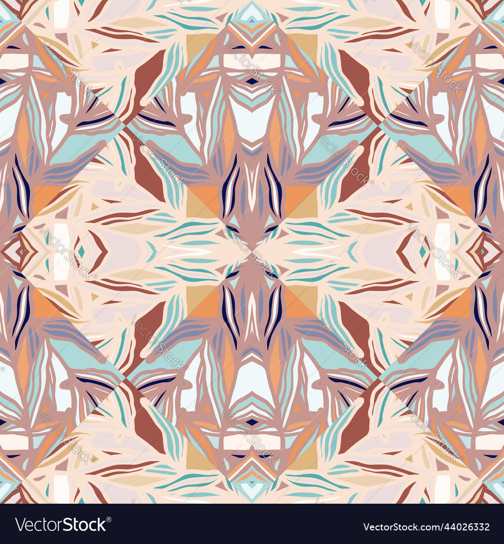Kaleidoscope mosaic seamless pattern abstract Vector Image