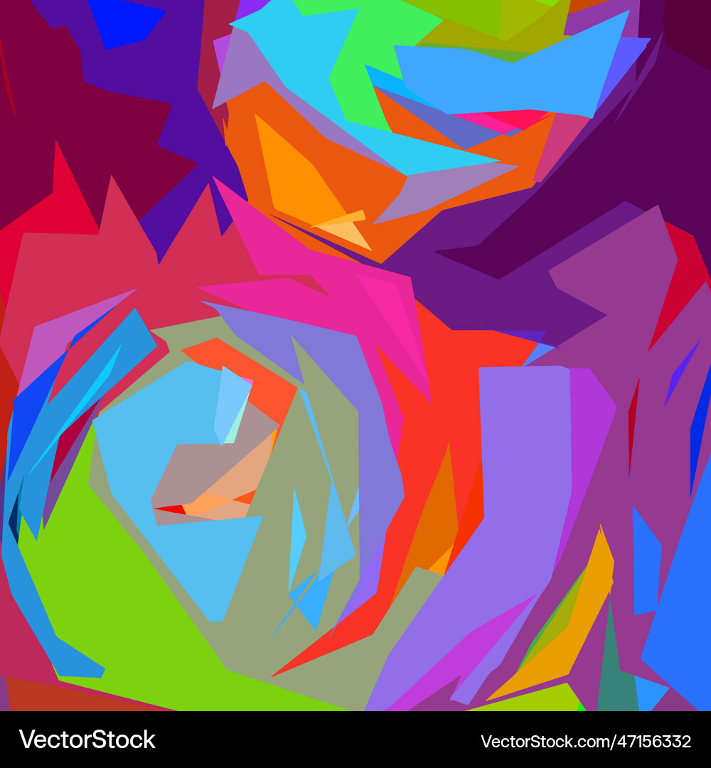 Multi-color abstract background acrylic painting Vector Image