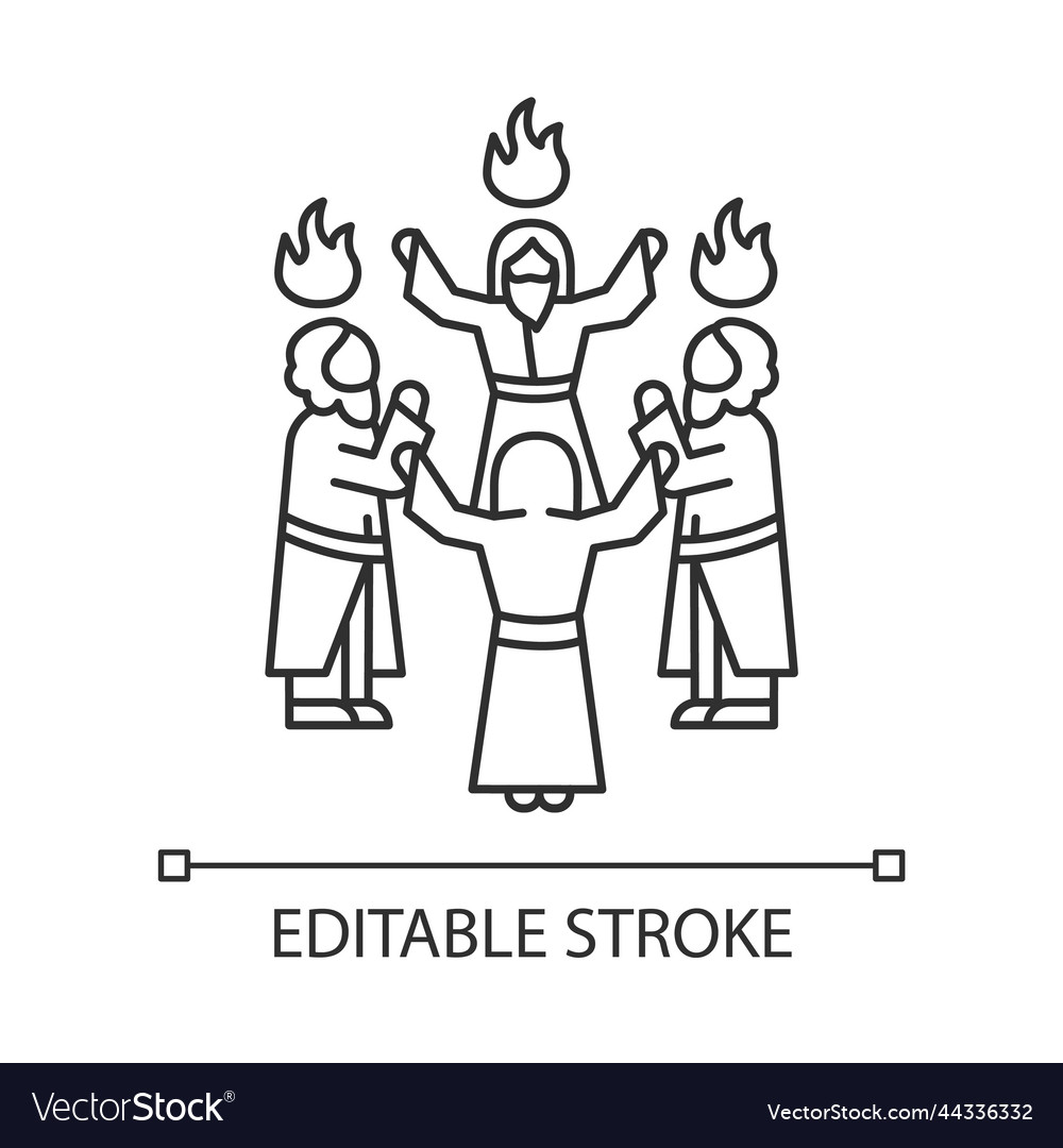Pentecost celebration linear icon Royalty Free Vector Image Pentecost celebration linear icon Royalty Free Vector Image