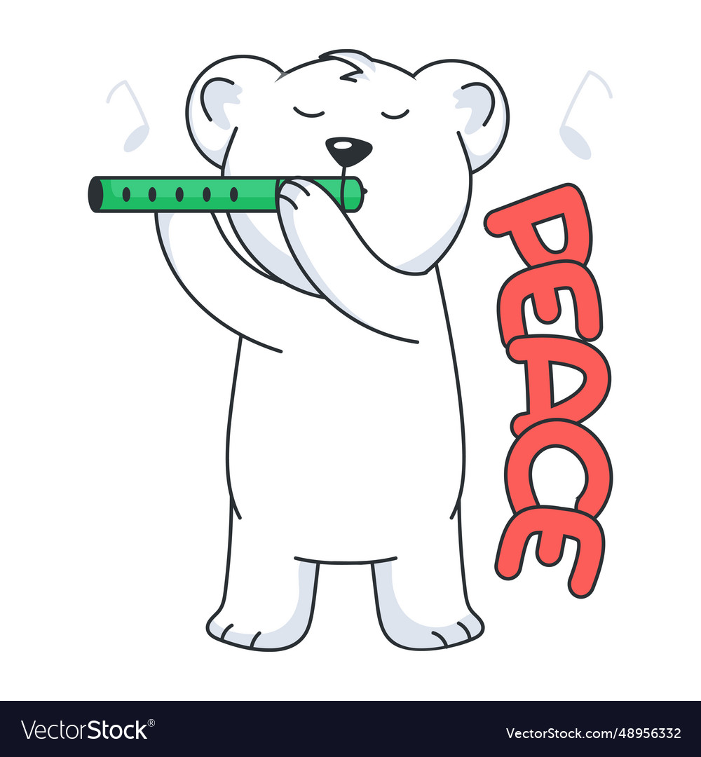 Playing flute Royalty Free Vector Image - VectorStock