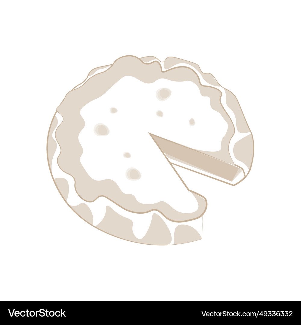 San sebastian basque cheesecake cartoon Royalty Free Vector