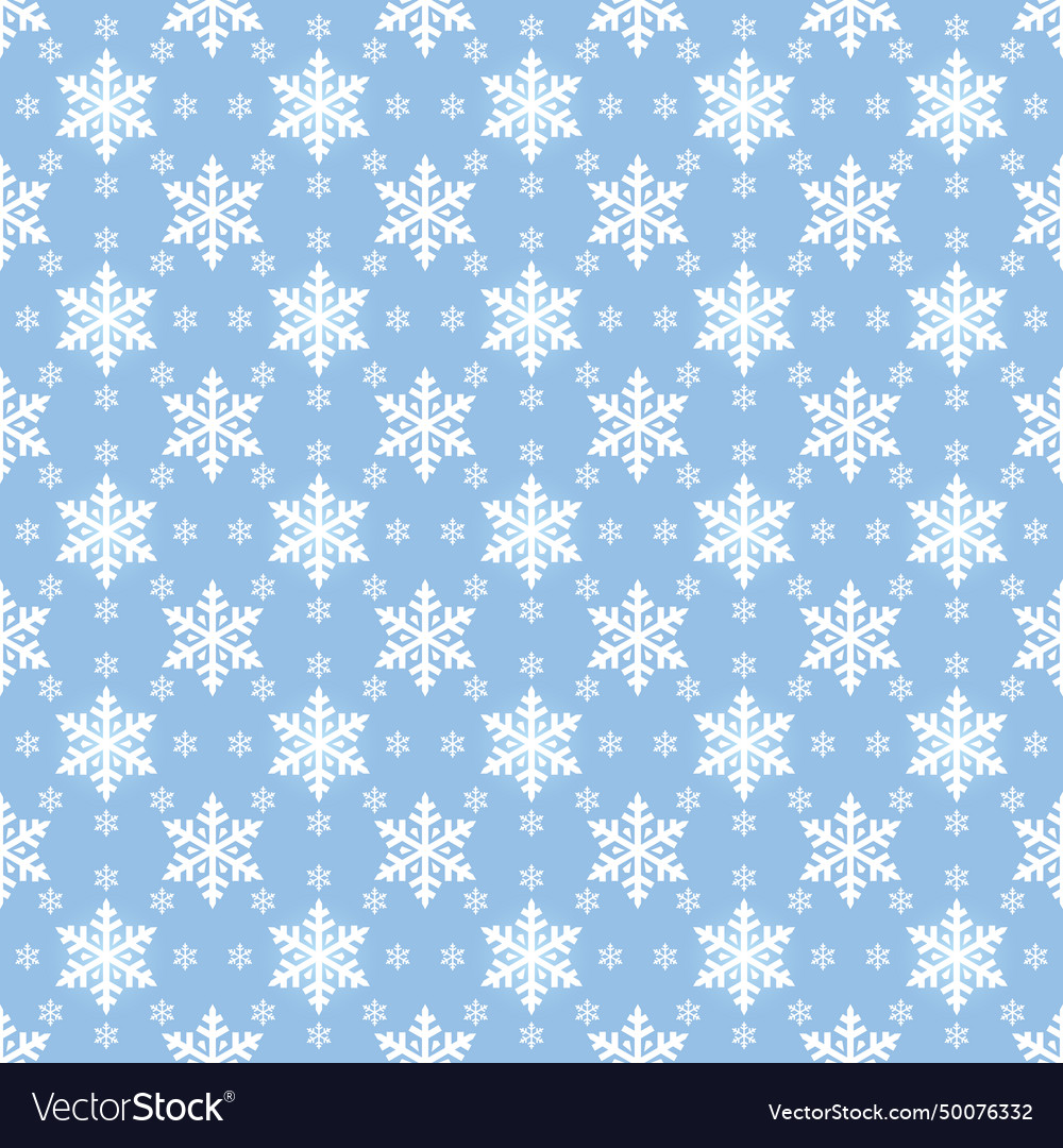 Seamless snowflakes pattern background Royalty Free Vector