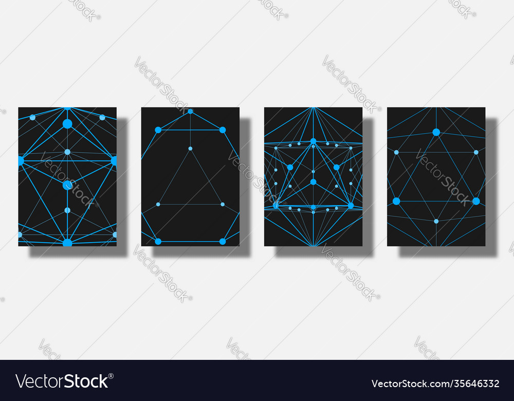 Set covers with a geometric pattern grid Vector Image