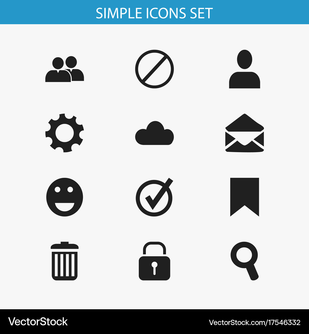 Set of 12 editable network icons includes symbols Vector Image