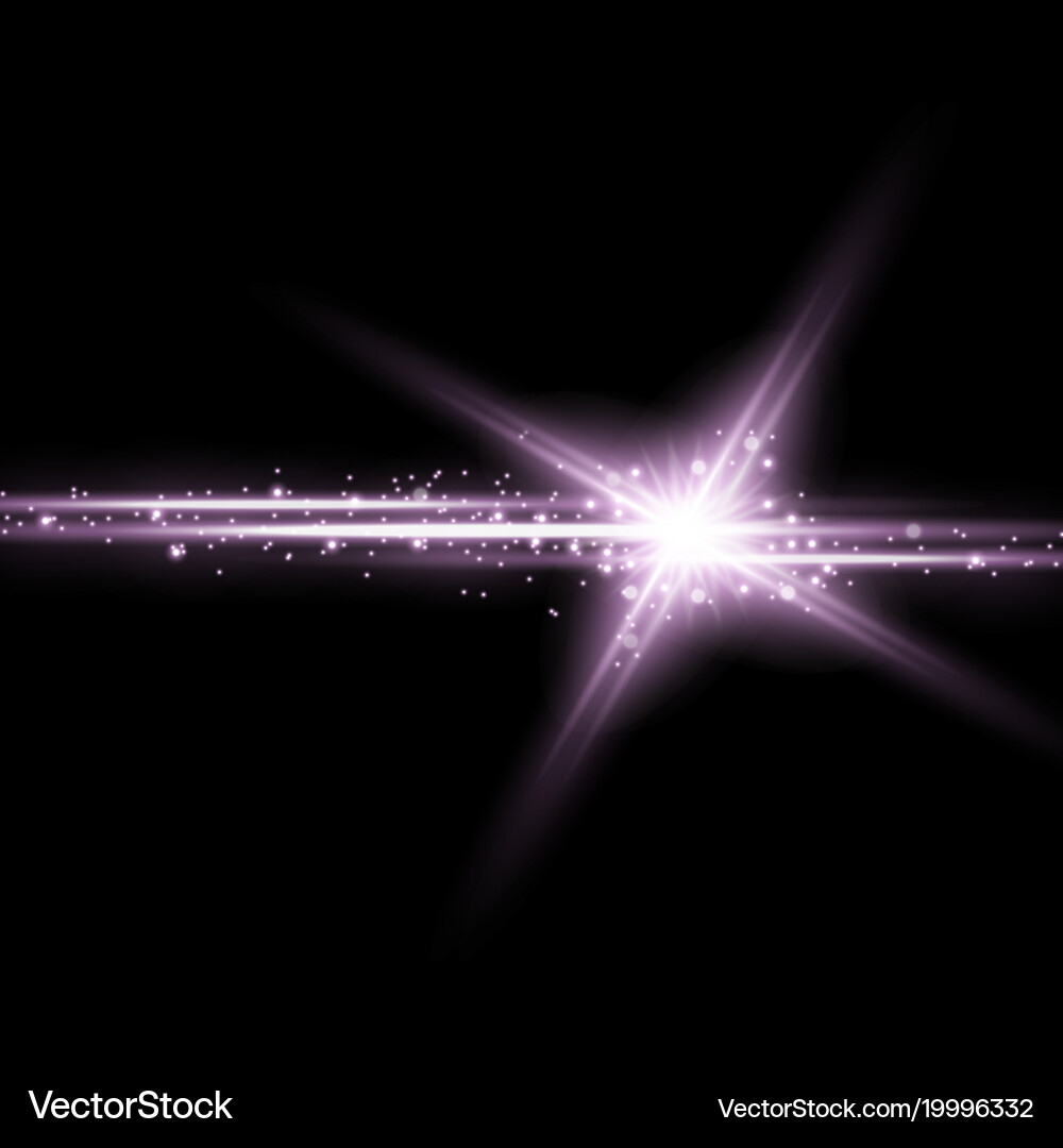 Shining star with a stardust purple color Vector Image