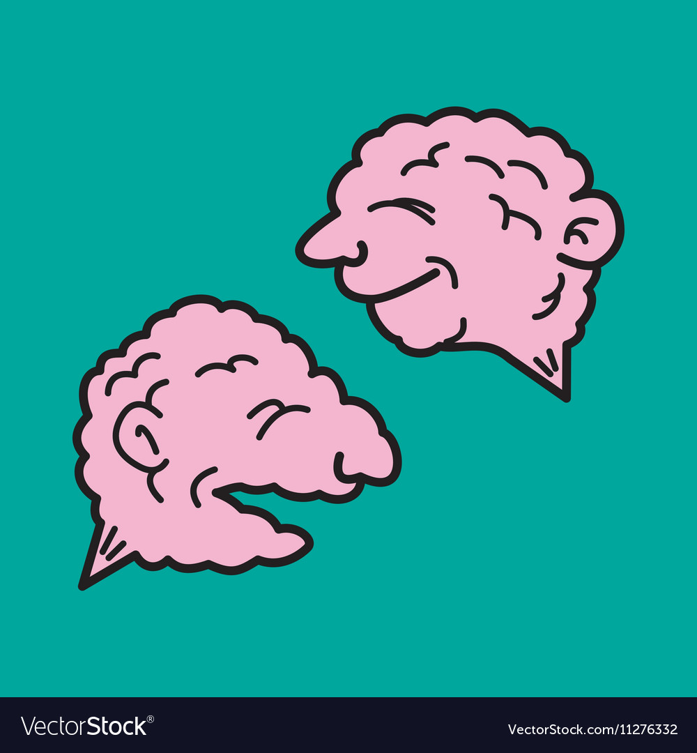 Two brains Royalty Free Vector Image - VectorStock