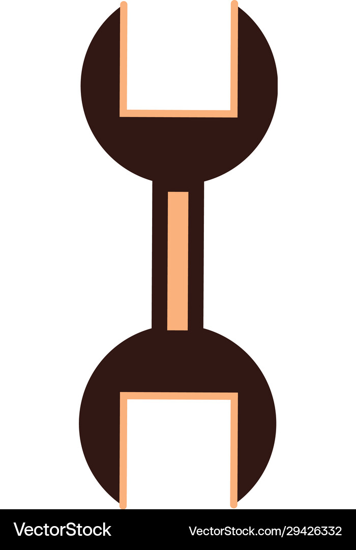 Wrench key tool isolated icon Royalty Free Vector Image