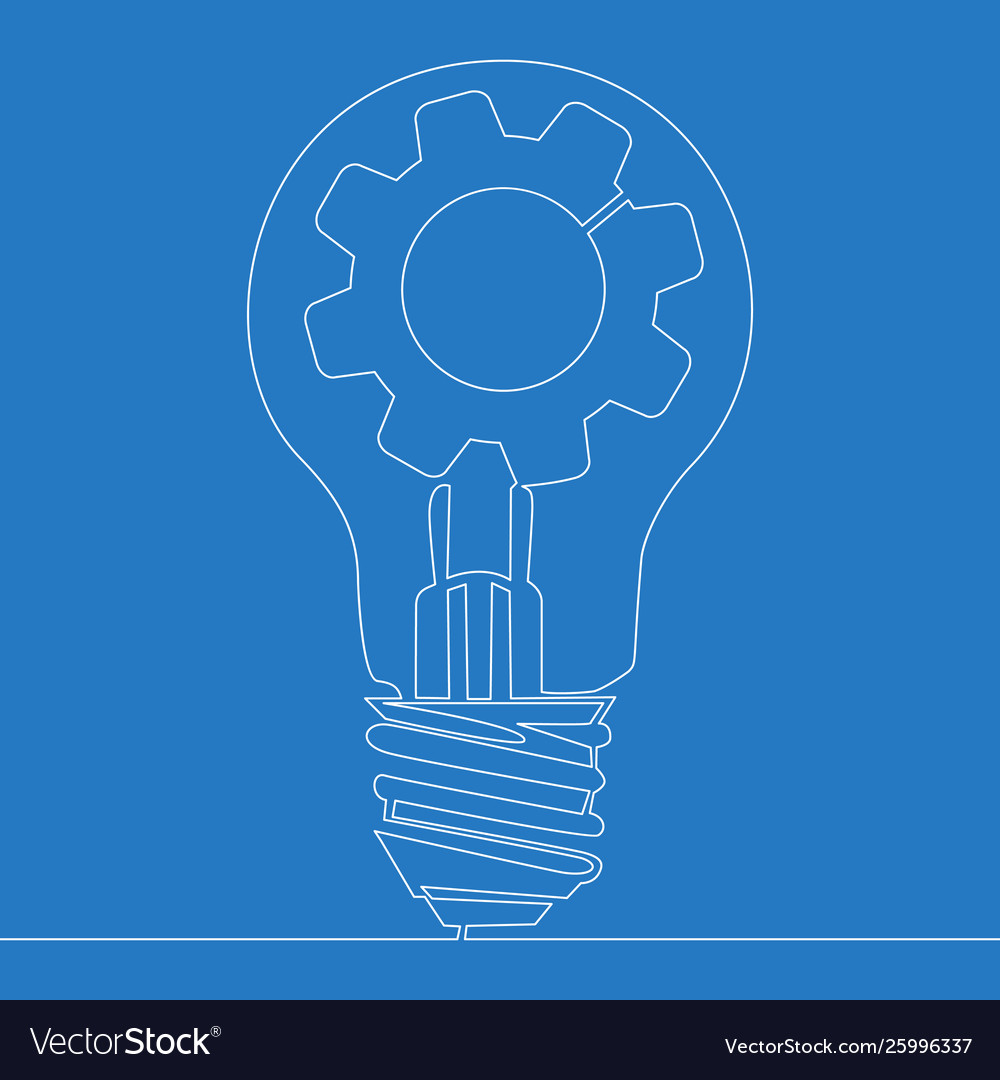 Continuous one line drawing innovation concept Vector Image Continuous one line drawing innovation concept Vector Image