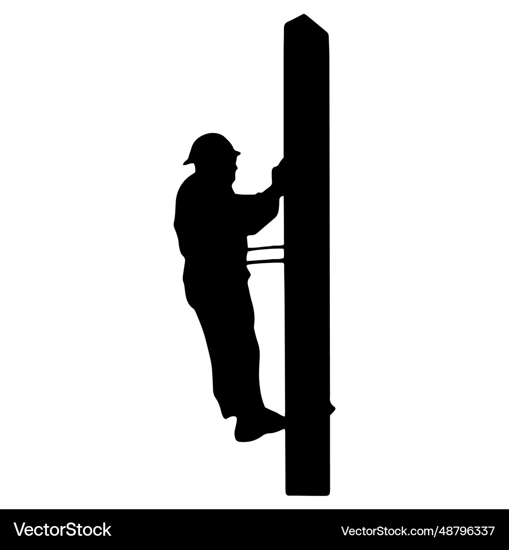 Electrical technician silhouette Royalty Free Vector Image