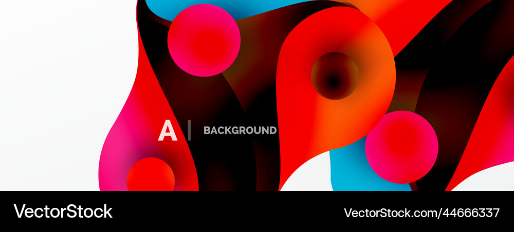 Flowing geometric shapes minimalist abstract Vector Image