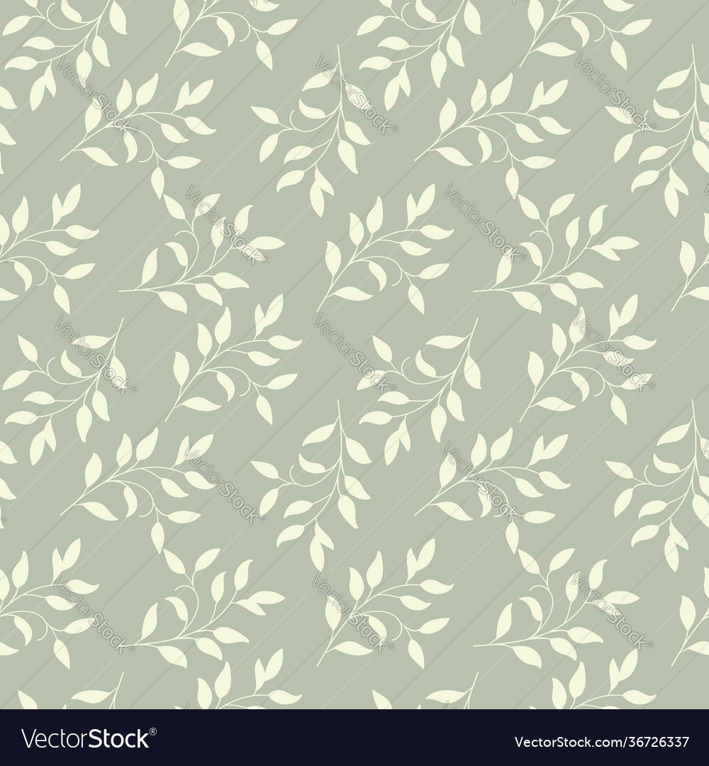 Leaves seamless pattern design Royalty Free Vector Image