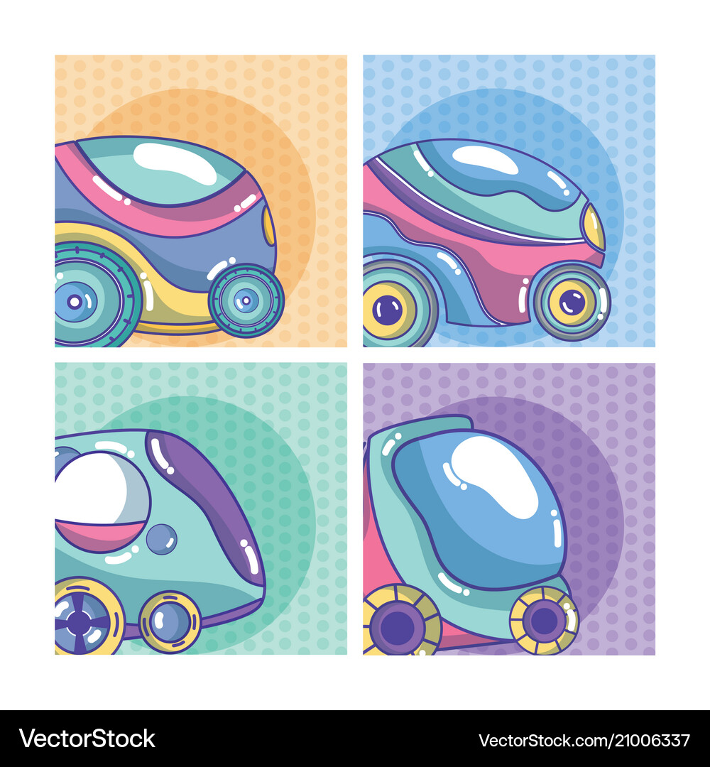 Set of future cars Royalty Free Vector Image - VectorStock