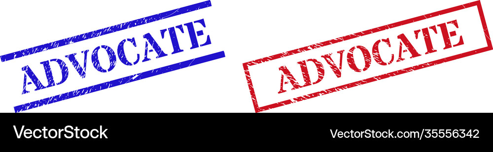 Advocate grunge rubber stamp watermarks Royalty Free Vector