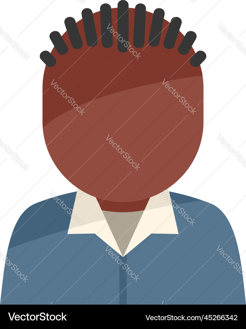 African student icon flat adult group Royalty Free Vector