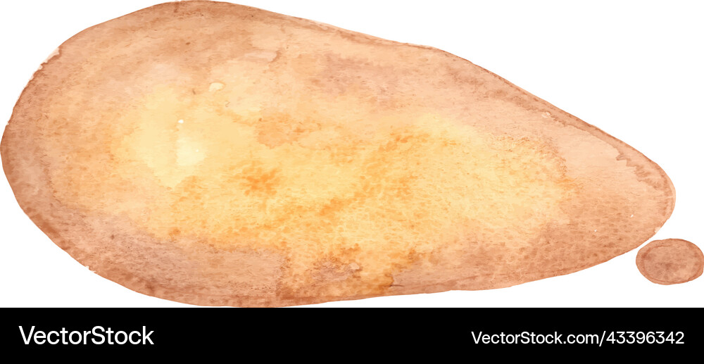 Brown color water drop frame watercolor Royalty Free Vector