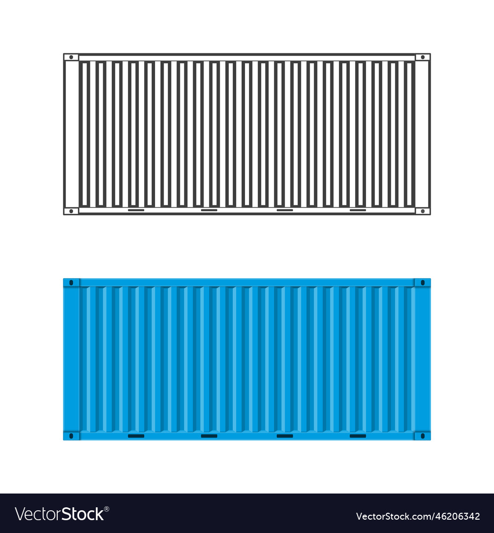 Cargo container Royalty Free Vector Image - VectorStock
