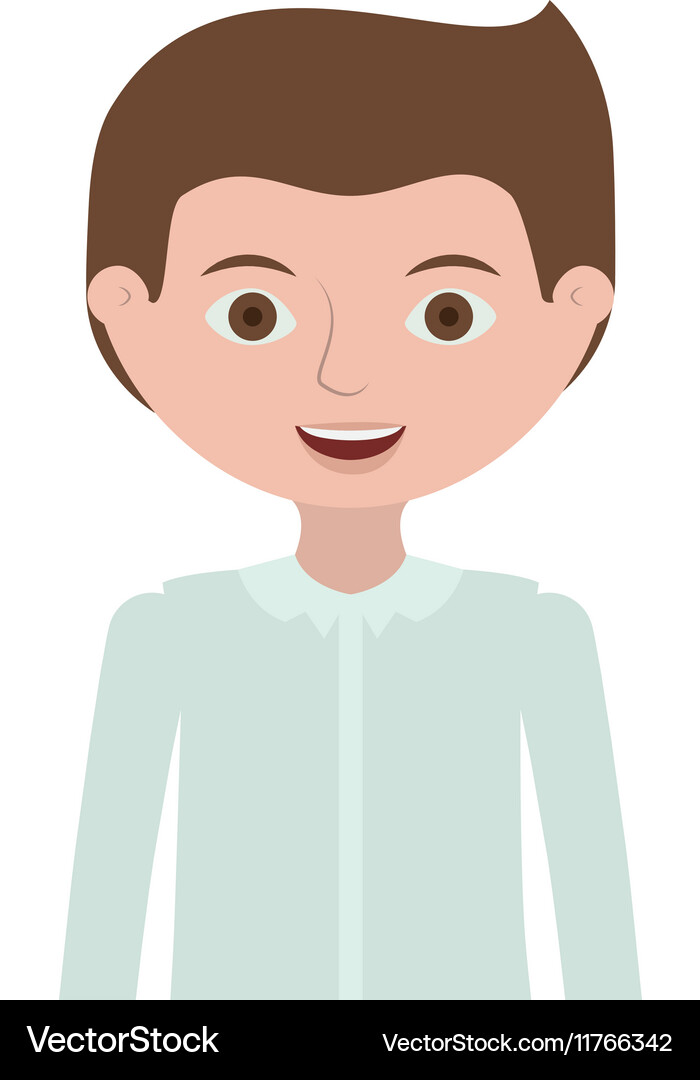 Half body man with formal shirt Royalty Free Vector Image
