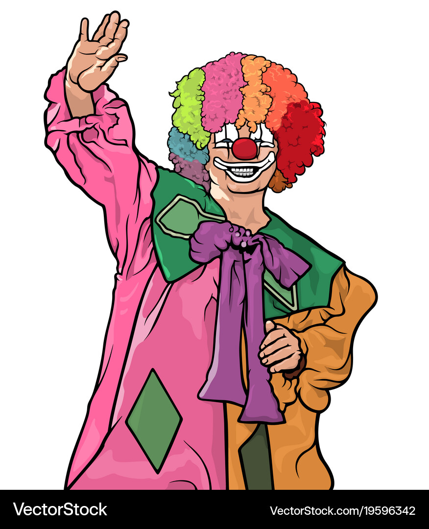 Happy colorful clown Royalty Free Vector Image