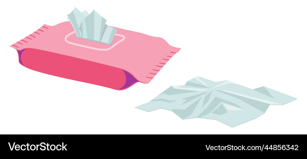 Napkin box tissue white facial Royalty Free Vector Image