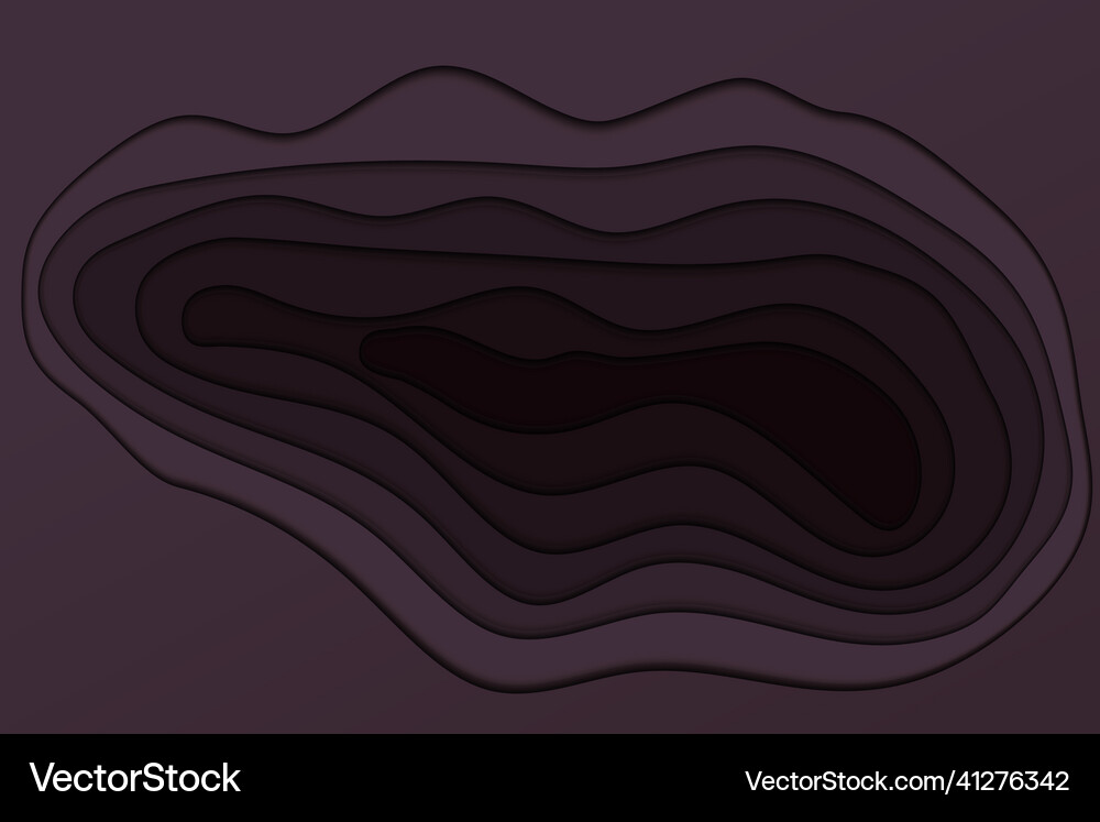 Paper cut abstract design background black color Vector Image