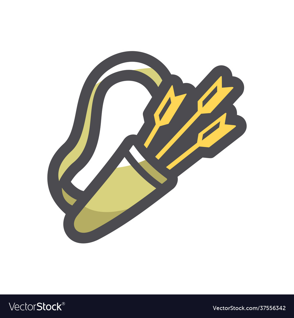 Quiver with arrows icon cartoon Royalty Free Vector Image