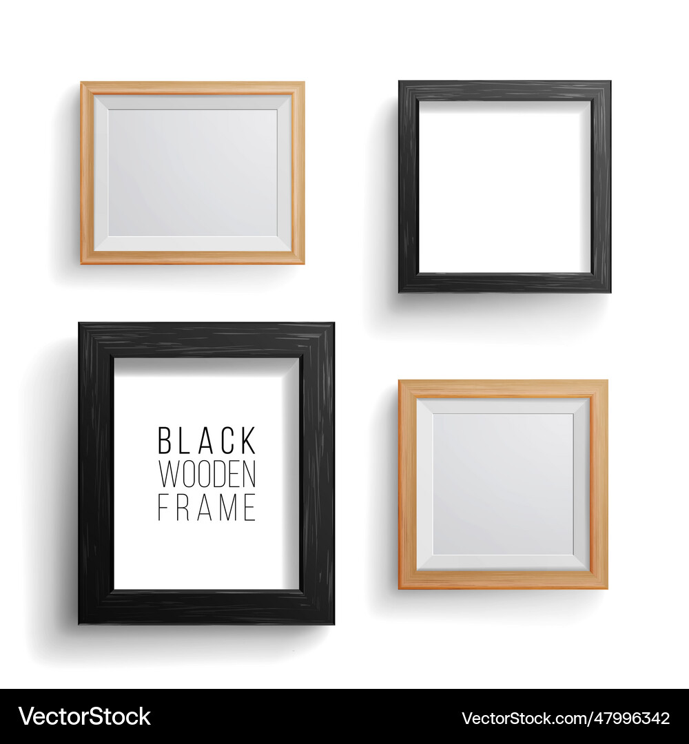 Realistic photo frame set collection of empty Vector Image