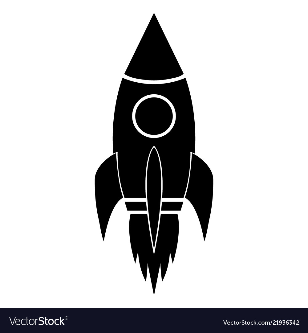 Space rocket on white background Royalty Free Vector Image