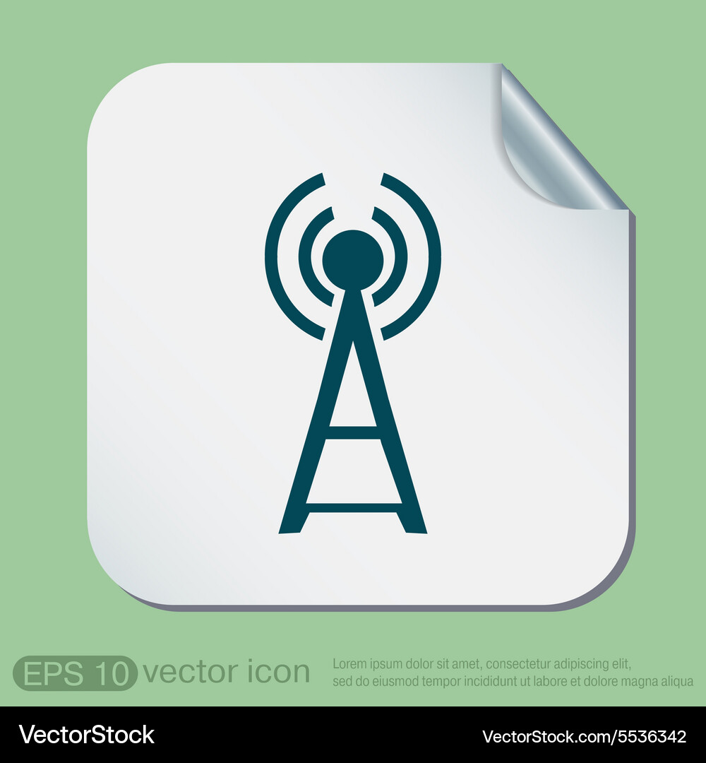Tower wi-fi Royalty Free Vector Image - VectorStock