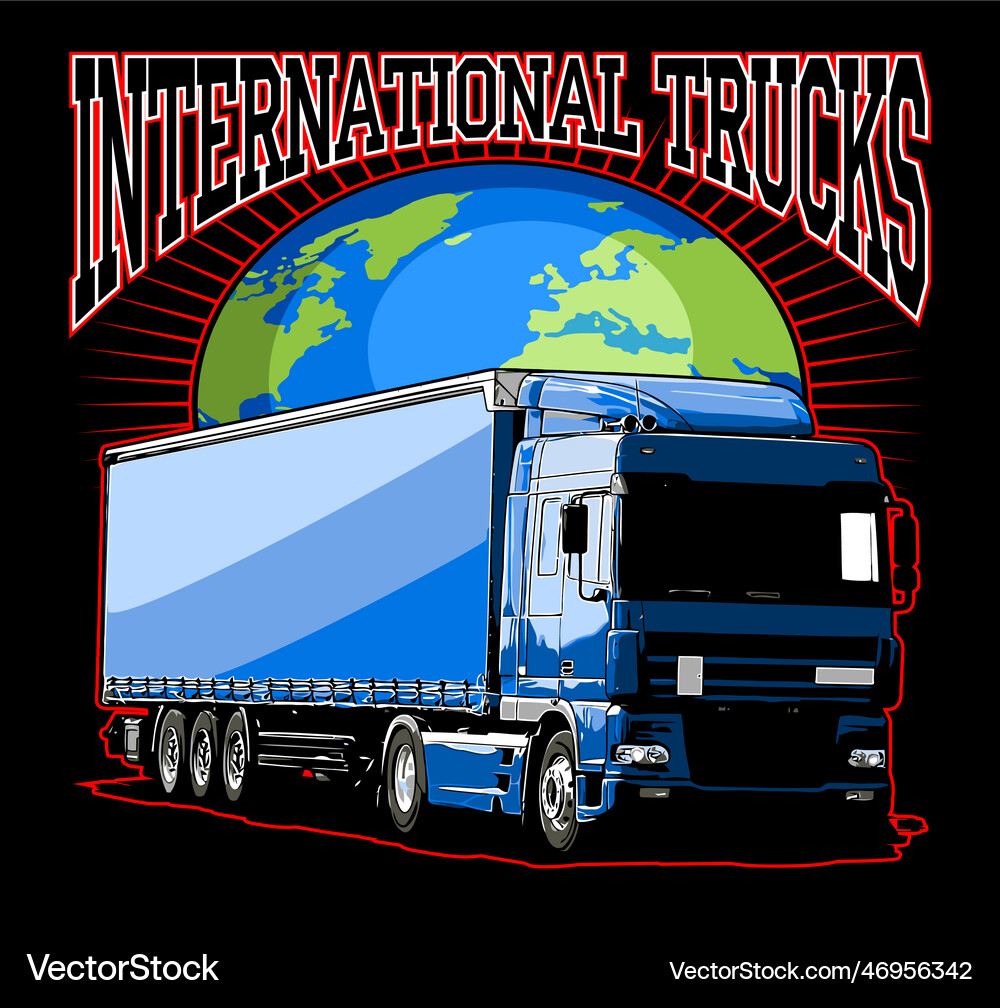 Truck art for graphic design Royalty Free Vector Image